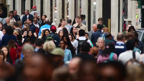 Crowd of people street london Stock Video Footage - 4K and HD Video ...