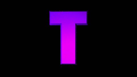 Rotating Roman Letter Animated Icon Alpha Stock Footage Video (100% ...