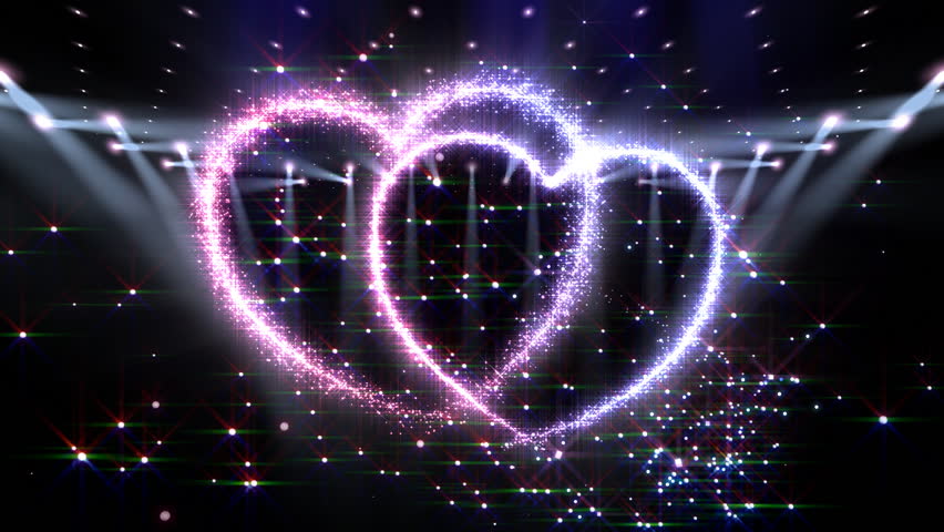 colorful sparkling heart simple cgi image Stock Footage Video (100% ...
