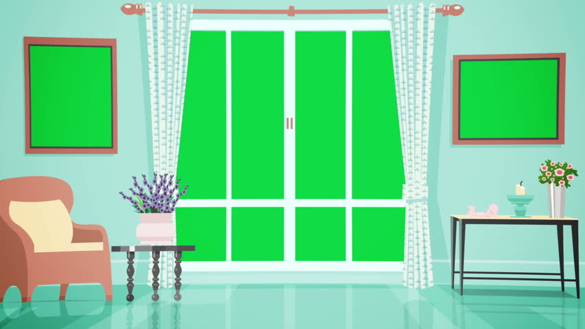 glass windows green screen interior background Stock Footage Video (100 ...