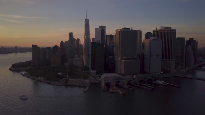 flying counter clockwise around downtown manhattan Stock Footage Video (100% Royalty-free ...