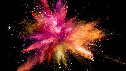 Freeze Motion Colored Dust Explosion Isolated Stock Photo 575407204 ...