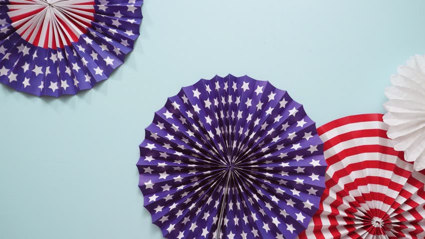 july 4th theme paper fans on Stock Footage Video (100% Royalty-free ...