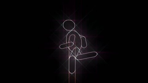 Pictogram Star Man Run 2d Loop Stock Footage Video (100% Royalty-free ...