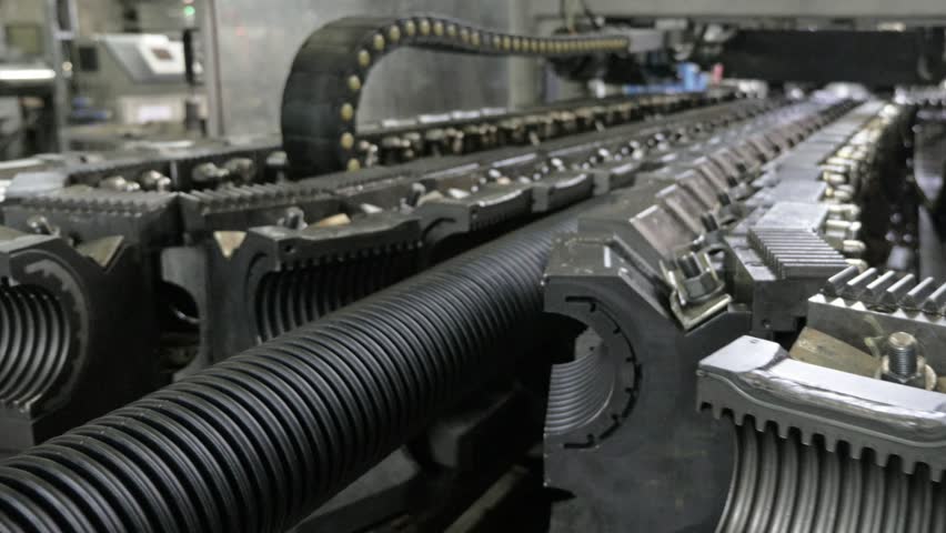 Manufacture of Plastic Water Pipes. Stock Footage Video (100% Royalty ...