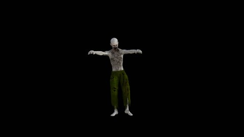 Zombie Male Walking Towards Camera Stock Footage Video (100% Royalty ...