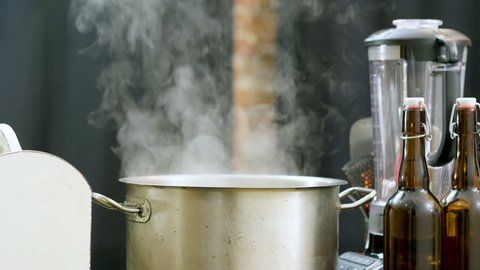 Steam Vapour Clouds Rising Boiling Water Stock Footage Video (100% ...