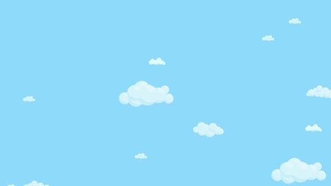 blue sky full clouds moving right Stock Footage Video (100% Royalty ...