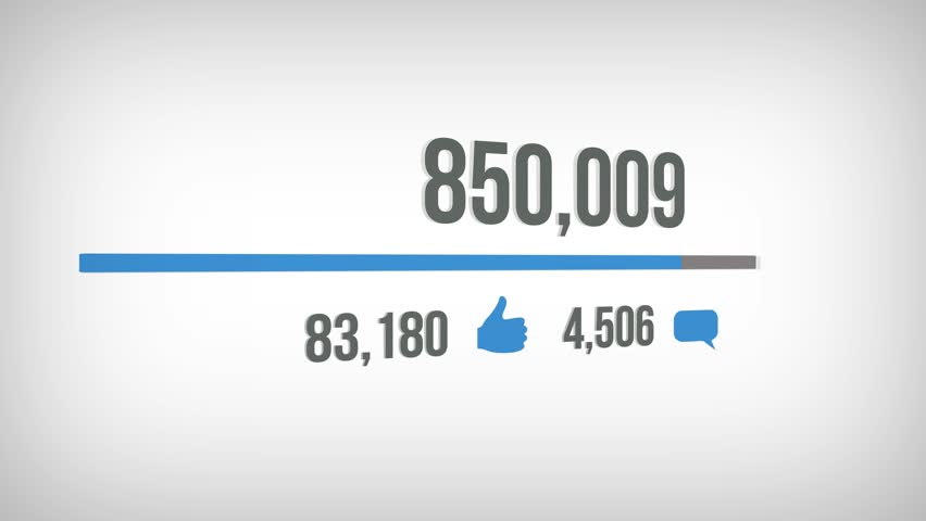 counter increasing social web progress bar Stock Footage Video (100% ...