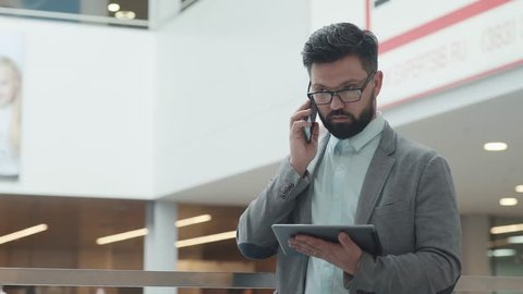 Stylish Successful Leader Makes Phone Call Stock Footage Video (100% ...