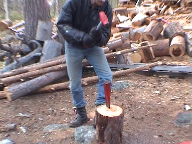 Splitting Pine Stump Stock Footage Video (100% Royalty-free) 10127 ...