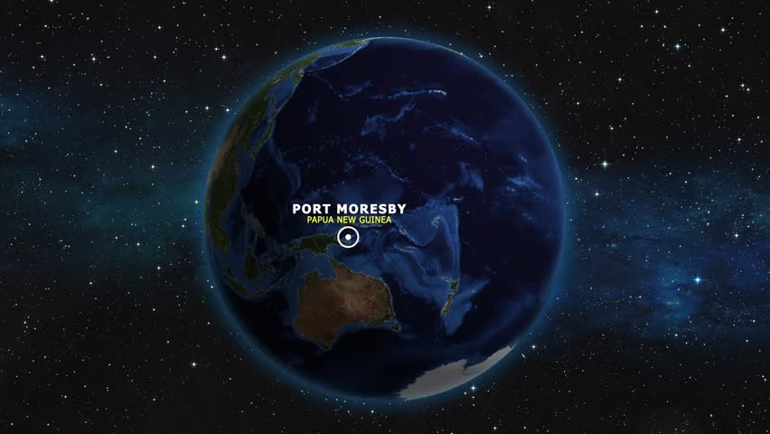 Satellite Image of Port Moresby, New Guinea image - Free stock photo ...