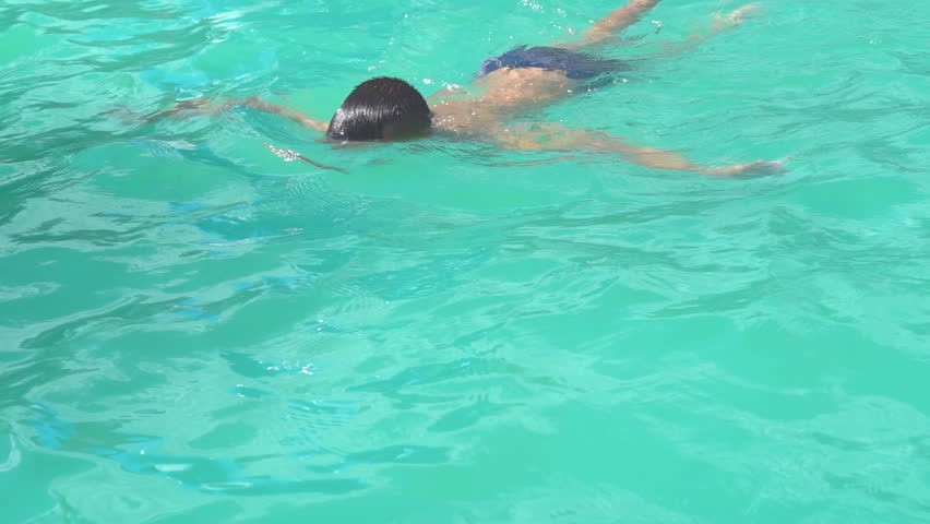 slow motion swimming concept kid swim Stock Footage Video (100% Royalty ...