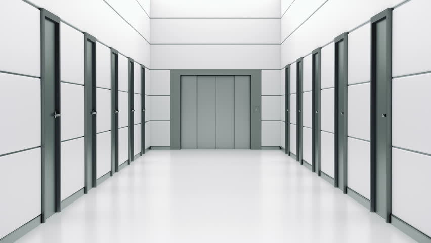 Passing Through the Corridor to Stock Footage Video (100% Royalty-free ...