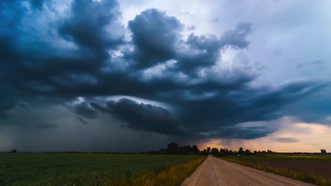 Timelapse Video Coming Storm Clouds Stock Footage Video (100% Royalty ...