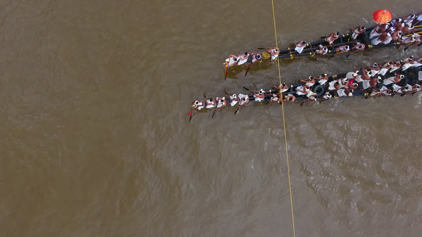 aerial view boat race kerala india Stock Footage Video (100% Royalty ...