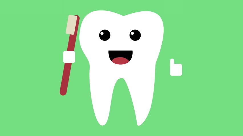Cartoon Dancing Happy Tooth Icon, Stock Footage Video (100% Royalty ...