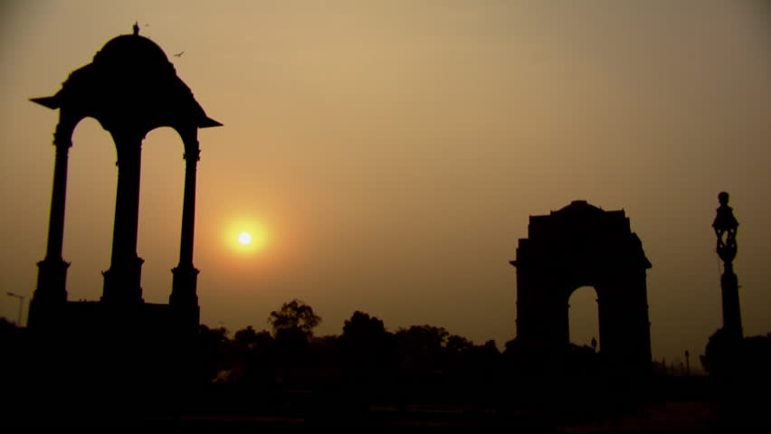 Sunset Timelapse at India Gate Stock Footage Video (100% Royalty-free ...