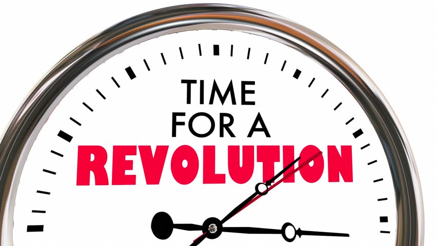 Time Revolution Big Change Disruption Clock Stock Footage Video (100% ...