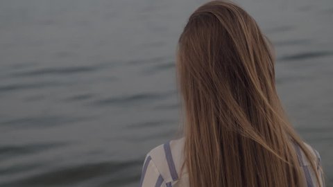 Closeup Blonde Model Looking Back Camera Stock Footage Video (100% ...