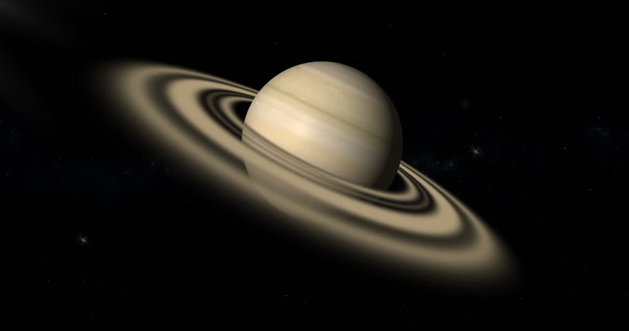 saturn animation planet rotating own orbit Stock Footage Video (100% ...
