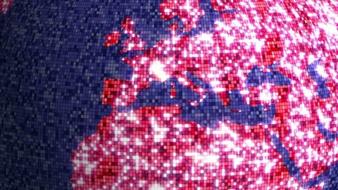 Earth Disco Ball Animation Rendering Background Stock Footage Video ...