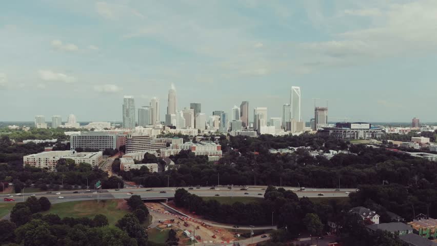 Downtown Charlotte Aerial 4k Stock Footage Video (100% Royalty-free ...