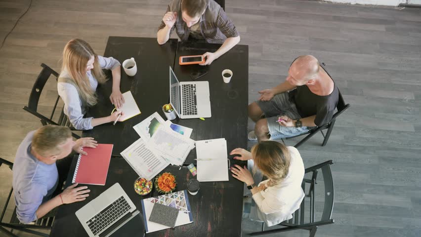 Business Colleagues Successfuly Finishing Work, Stock Footage Video ...