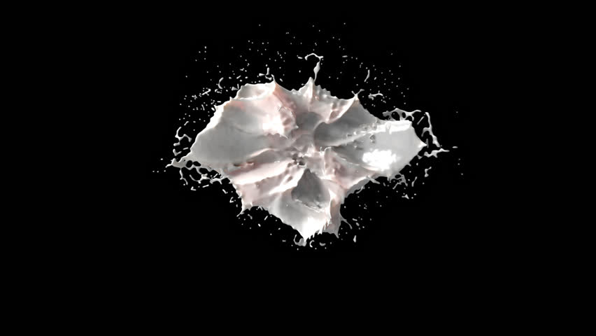 milk splash explosion isolated on black Stock Footage Video (100% ...
