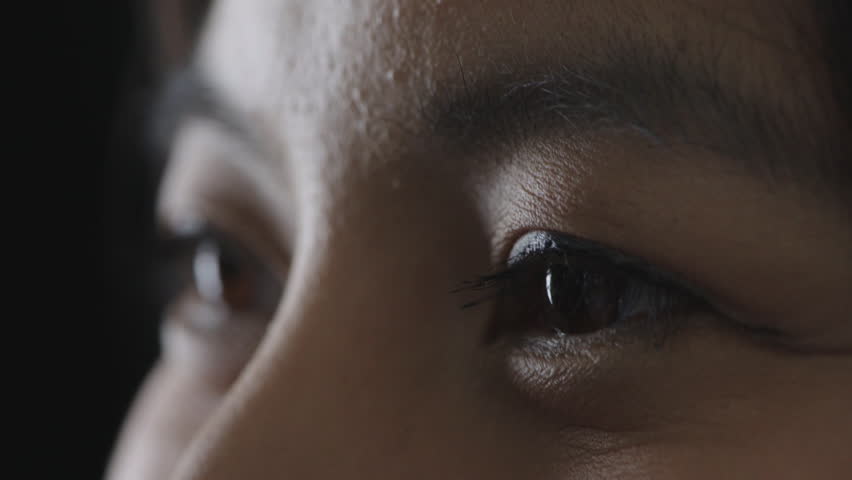 young woman face opening eyes meditation Stock Footage Video (100% ...