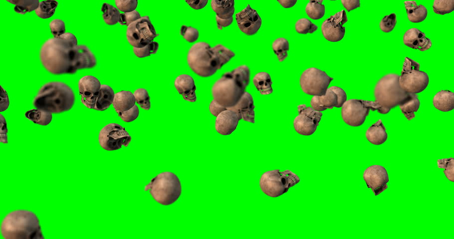 Skulls Falling Animation Stock Footage Video (100% Royalty-free ...