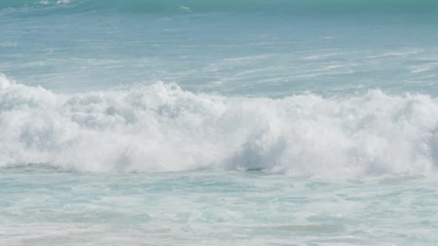 Big Wave Coming Into Shore Slow Stock Footage Video (100% Royalty-free ...