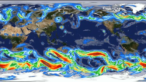 Time Lapse Animation Simulated Wind Speeds Stock Footage Video (100% ...