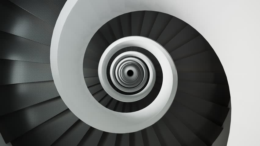 03531 modern spiral staircase endless loop Stock Footage Video (100% ...