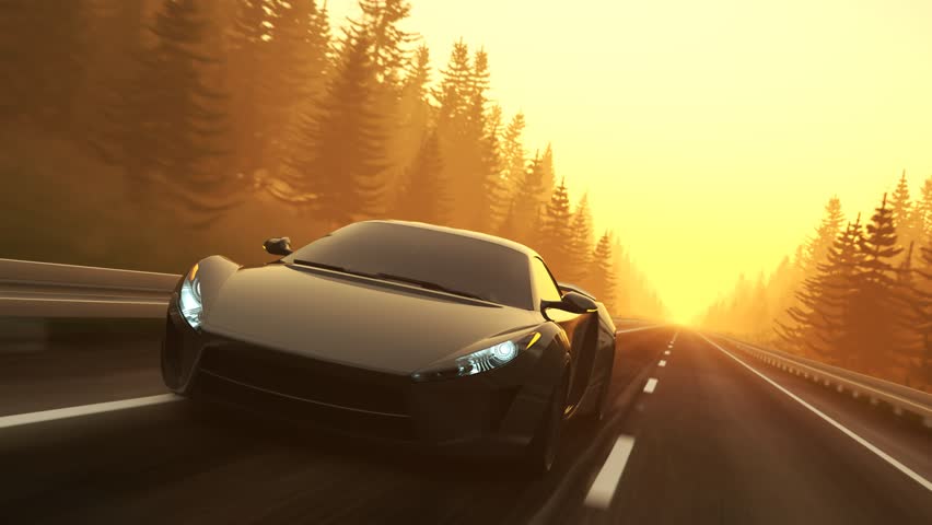 03409 sports car driving fast through Stock Footage Video (100% Royalty ...