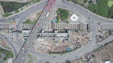 hemel hempstead magic roundabout overhead drone Stock Footage Video ...