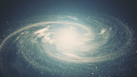 Beautiful Space Scene Rotating Galaxy Stock Footage Video (100% Royalty ...
