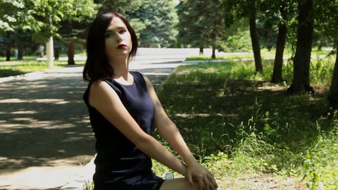 Young Woman Walking Towards Room Window Stock Footage Video (100% ...