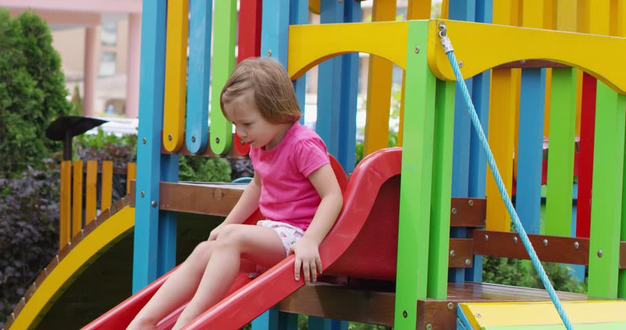 Happy Little Girl Have Fun Stock Footage Video (100% Royalty-free ...