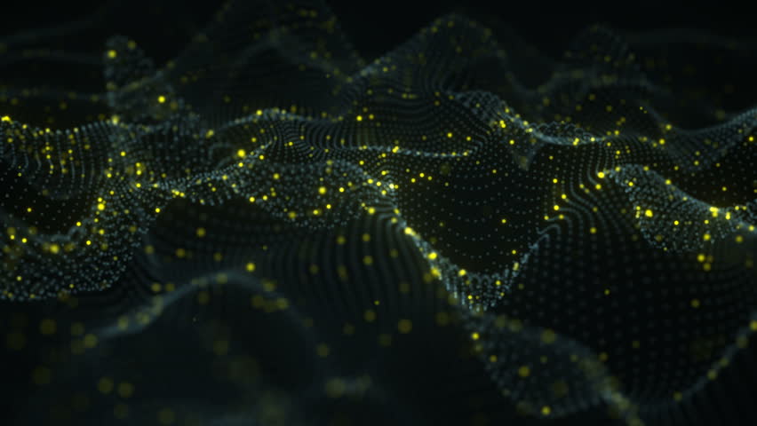 3d looped bg data flow concept, sci-fi background digital space. Blue high tech field with glow ...