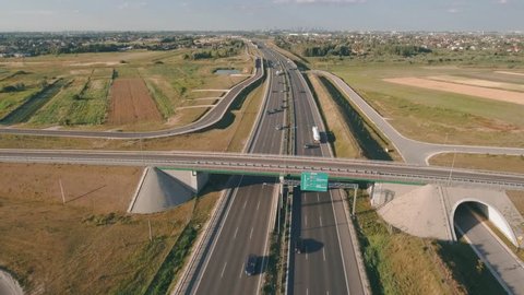 trucks turn off road go around Stock Footage Video (100% Royalty-free ...