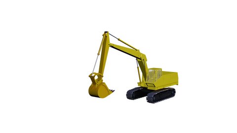 2d animation construction digger mechanical excavator Stock Footage ...