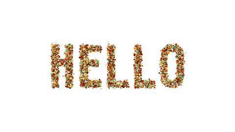 Hello Motion Graphics Flat Animation Revealer Stock Footage Video (100% ...
