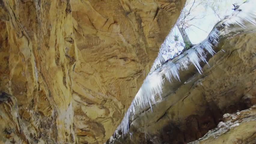 Icy Cave Entrance Stock Footage Video (100% Royalty-free) 1013454542 ...