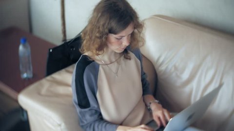 woman hardly breathing feeling squeezed pain Stock Footage Video (100% ...