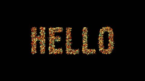 Hello Motion Graphics Flat Animation Revealer Stock Footage Video (100% ...