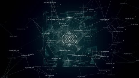 Abstract Tech Background Animation Rotating Object Stock Footage Video ...