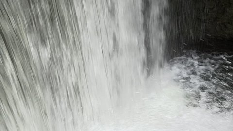 Splashing Water Hitting Rocks Bottom Waterfall Stock Footage Video (100 ...