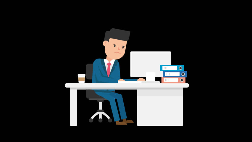 Animated Corporate White Man Dressed Stock Footage Video (100% Royalty ...