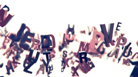 4k Alphabet Letters 3d Animation Seamless Stock Footage Video (100% ...